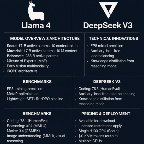 Llama 4 vs DeepSeek V3: Comprehensive AI Model Comparison [2025]